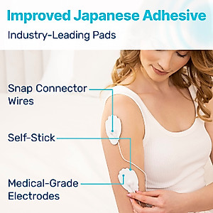 MEDVICE Rechargeable Tens Unit Muscle Stimulator, 2nd Gen 16 modes & 8 Upgraded Pads for Natural Pain Relief & Management, FDA Cleared Electric Pulse Impulse Mini Massager Machine
