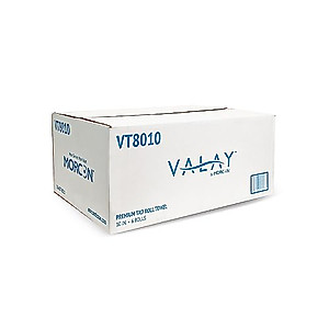 Morcon Paper VT8010 Hardwound TAD Roll Towels, 10-Inch x 700 ft, White, 6/Carton