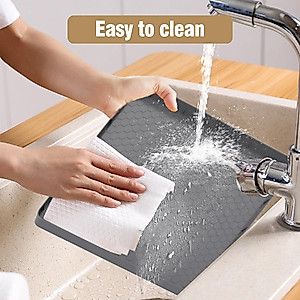 Water Cooler Mat - (22" x 19") Non-Slip Water Cooler Dispenser Mat with Raised Edges for Floor Protection, Under Water Cooler Dispenser Mat, Great for Bedrooms,Kitchens, Offices, Bars