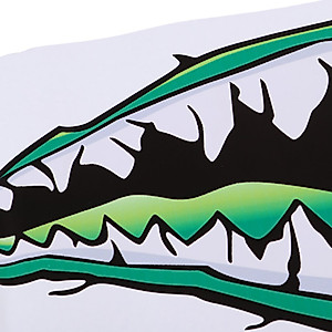 Homyl 2 Pieces Waterproof Shark Teeth Mouth Decals Sticker for Kayak Canoe Fishing Inflatable Boat Surfboard Car Bumper Laptop Window - Green