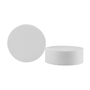 FFchuanhe 4 Pack Foam Circles for Crafts, Polystyrene Round Foam Discs (8×8×1 in) for DIY Projects, Decorations, Modeling, Christmas Decoration