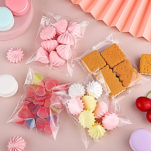 400Pcs Cellophane Bags Clear Plastic Self Adhesive Bags 3.5 x 5.5 inch, OPP Bag Small Clear Resealable Cello Bags for Cookies, Cellophane Bags Small for Bakery Candle Soap Prints Card (9 * 17CM)