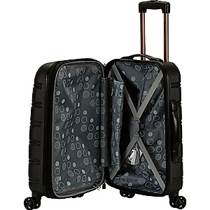Rockland Melbourne Hardside Expandable Spinner Wheel Luggage, Two Tone White, Carry-On 20-Inch