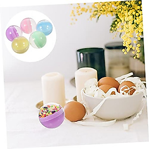 SUPVOX 50pcs Macaron Shell Round Fillable Ball Gumball Machine Refills Clear Gum in Bulk Stuffed Toys Tennis Balls for Vending Machine Balls for Fillable Balls Empty Ball