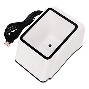 Ultra Decoding Fast Response Automatic QR Scanner White Desktop ABS USB for Mobile Payment