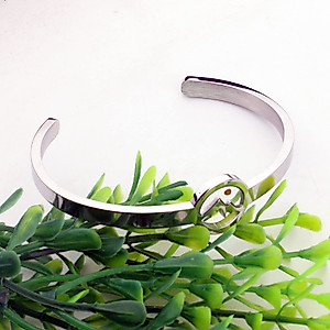 Matthew 17:20 Christian Gift Mustard Seed Jewelry Faith Can Move Mountains Bracelet (silver cuff)