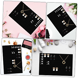 LIFKOME 2pcs Box Jewelry Sponge Pad Black Necklace Black Foam Padding Black Velvet Choker Jewelry Foam Inserts Ring Box Cushion Insert Coquette Aesthetic Room Decor Jewelry Box Cushion