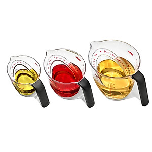OXO Good Grips 3-Piece Angled Measuring Cup Set, Black