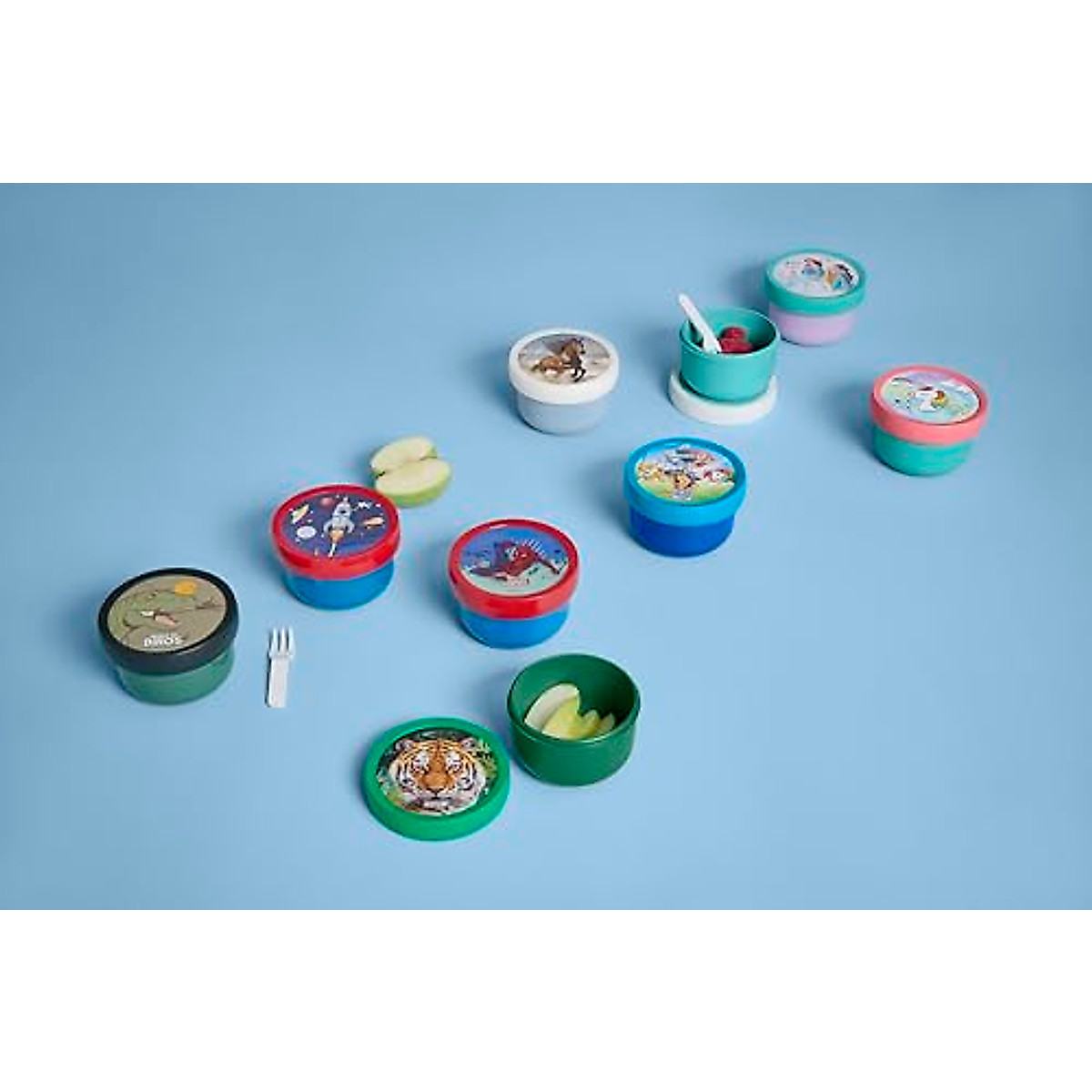 Mepal - Fruitbox Campus - Snack box for kids - Dishwasher and microwave safe - BPA free - 300 ml - Leopard