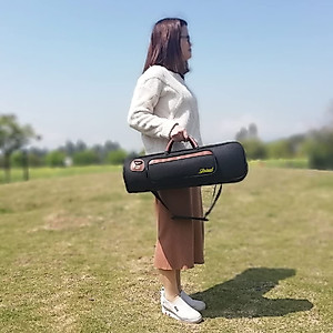 Xinlinke Professional Trumpet Gig Bag 1200D Water-resistant Oxford Cloth Soft Carrying Case 15mm Foam Cotton Padded with Adjustable Shoulder Strap