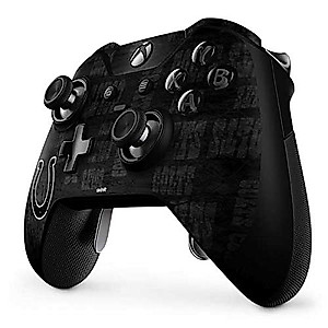 Skinit Decal Gaming Skin Compatible with Xbox One Elite Controller - Officially Licensed NFL Indianapolis Colts Black & White Design