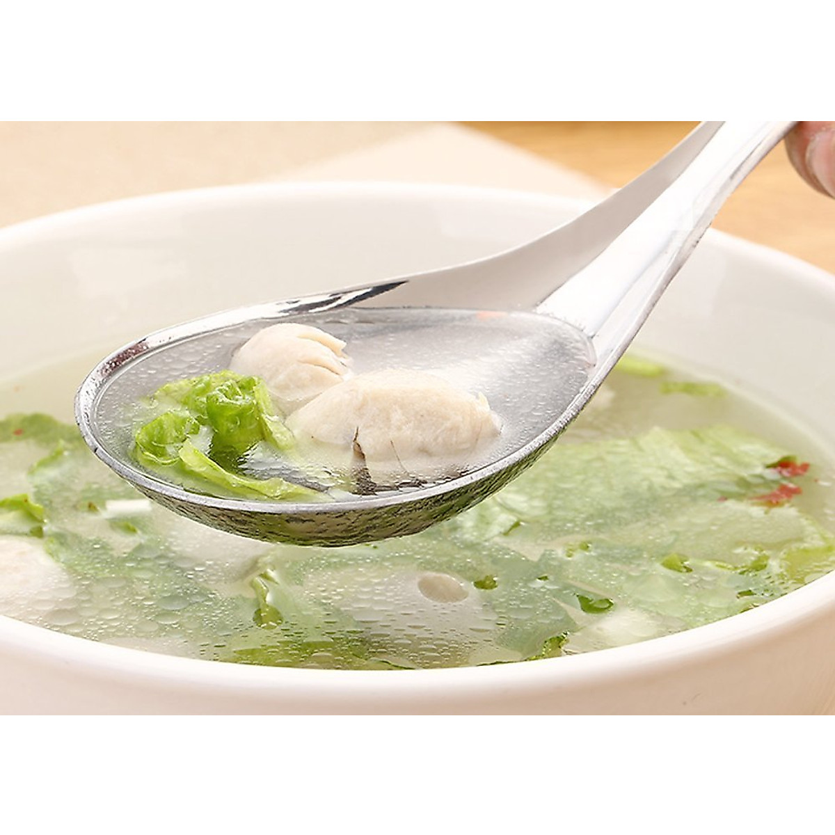 COMIART Stainless Steel Soup Spoon, Coffee Spoon, Table Spoon,Thick Heavy Weight for Home, Kitchen or Restaurant, Set of 6 (Soup Spoon)