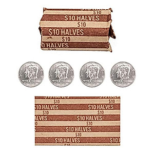 Half Dollar Coin Wrappers, 100 Flat Striped Coin Wrappers