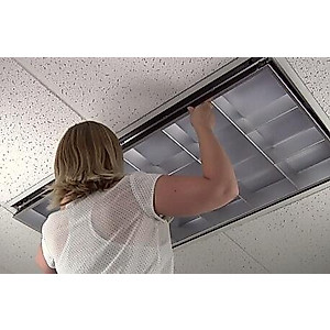 Premium Fluorescent Light Covers | Block UV| Block Glare to Help Reduce Headaches, Eyestrain, Seasonal Depression | Supports Focus and Clarity | Work, Office, Home