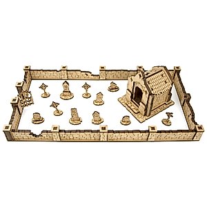 TowerRex Graveyard Crypt Cemetery D&D Terrain Buildings - DND Accessories for Dungeons & Dragons, Pathfinder, Warhammer, Tabletop Battle map Grid, Wargaming Terrain, Scenery for 32mm 28mm Miniatures