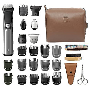 Philips Norelco Multi Groomer 29 Piece Mens Grooming Kit, Trimmer for Beard, Head, Body, and Face - NO Blade Oil Needed, MG7791/40