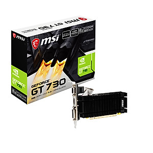 MSI Gaming 64-Bit Dual-Link DVI-D/HDMI NVIDIA GeForce Low Profile Graphics Card (N730K-2GD3H/LPV1)