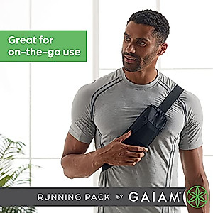 Gaiam Running Pack Accessories Storage Belt Bag for Women and Men - Adjustable Belt with Soft-Touch Fabric Pouch - Lightweight Run Belt for Exercise & Fitness, Leisure and Travel