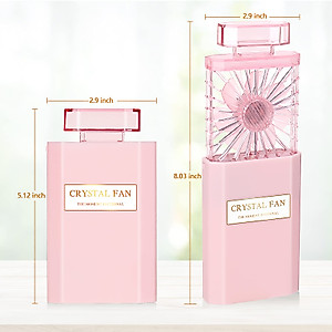 seOSTO Mini Portable Fan Rechargeable,Battery Powered Fan,Handheld Fan With 3 Speeds Electric Fan For Girls Woman Office School Working Home