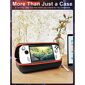 Lersyco Carrying Case for Rog Ally, Rog Ally handheld Case with Hard Shell, Black Rog Ally Carry Bag for Buttons/Joysticks Protection, Protective Travel Case