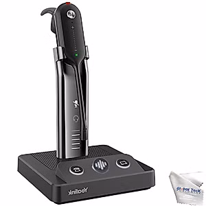 Global Teck Worldwide Yealink WH63 Mono Convertible UC Headset Bundle, Connects to Desk Phone, PC,Mac, Softphones - Works with Teams, Zoom, RingCentral, 8x8, Vonage, GTW Microfiber Included