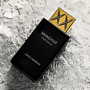 Swiss Arabian Shaghaf Oud Aswad - Luxury Products From Dubai - Long Lasting Personal EDP Spray Fragrance - A Seductive Signature Aroma - 2.5 Oz