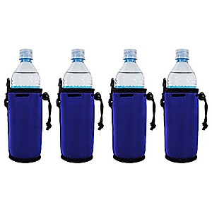 Blank Neoprene Water Bottle Coolie (4 Pack, Royal)