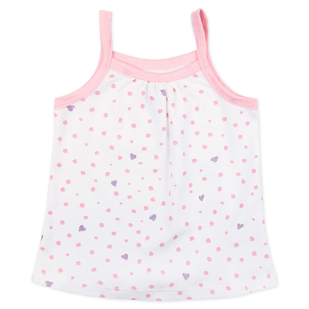 HonestBaby 5-Pack Cami Tops Sleeveless T-Shirts 100% Organic Cotton for Infant and Toddler Baby Girls (Legacy), Wild Rainbow, 4T