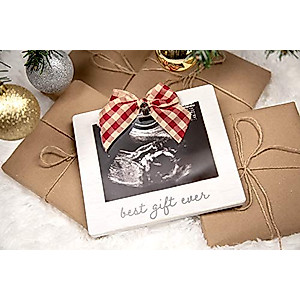 Pearhead Holiday Sonogram Picture Frame, Rustic Christmas Home Décor, Baby Announcement Frame, Nursery Gift for Expecting Moms, Christmas Ideas for New Moms