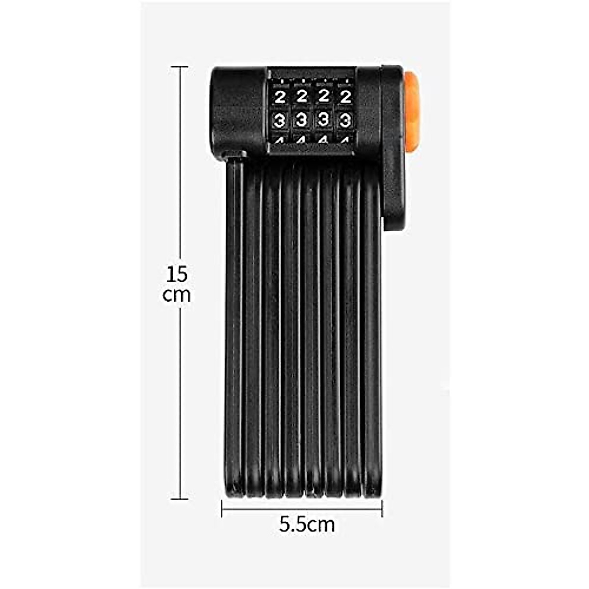 2 Pieces of Bicycle Code Lock, Tram Lock, Mountain Bike Portable Folding Lock, Portable Hinged Bicycle Lock