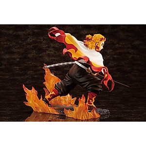 Kotobukiya Demon Slayer: Kimetsu no Yaiba: Kyojuro Rengoku ArtFX J Statue, Multicolor