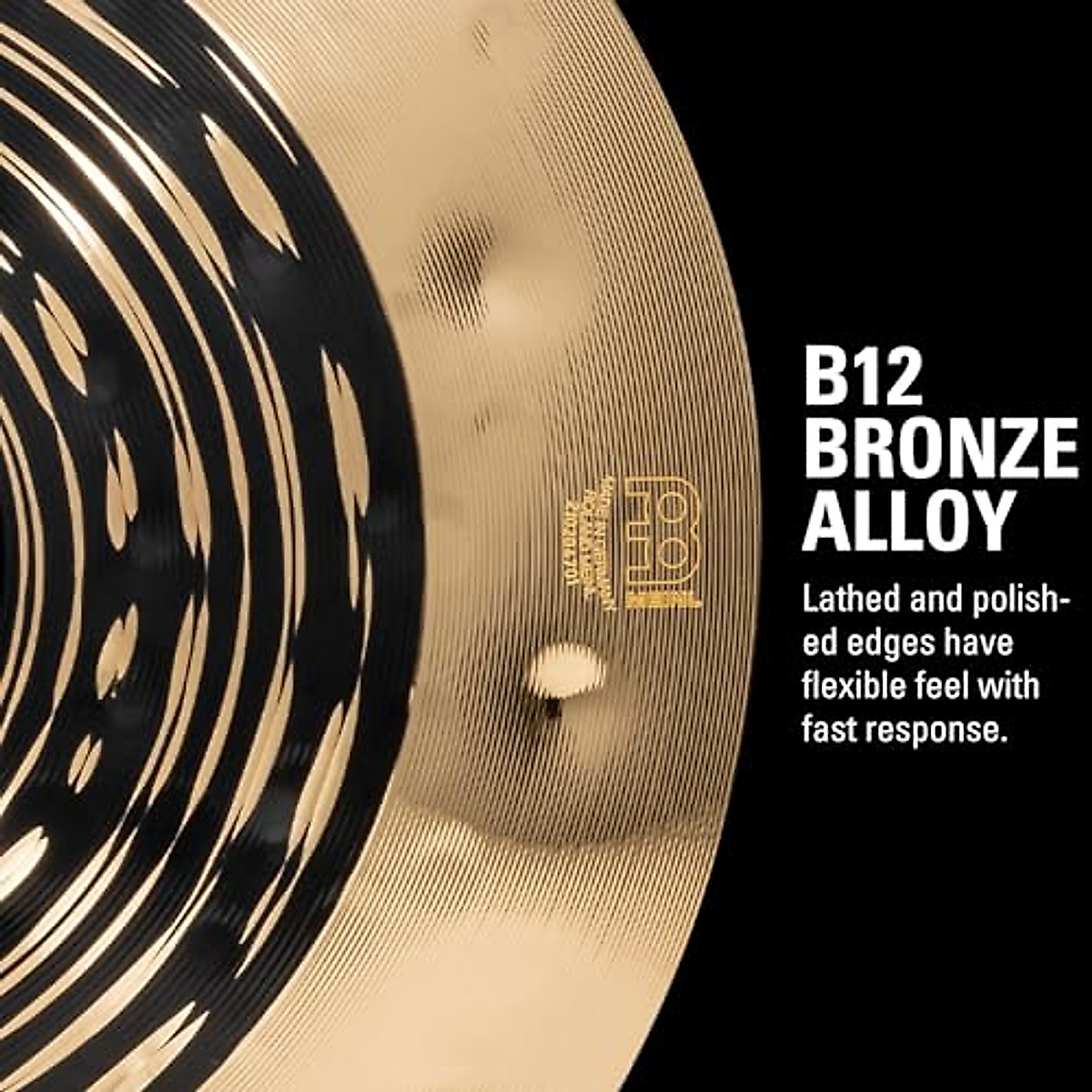 Meinl Cymbals Classics Custom Dual 14" Hihat Cymbal Pair for Drum Set, Dark/Brilliant — Made in Germany — B12 Bronze, 2-Year Warranty, (CC14DUH)