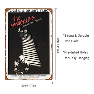 The Changeling Professional Tin Poster- Ideal Wall Decor for Bars, Cafes, Offices, Restaurants, Homes, Gardens, Shops, Clubs - 12 X 8 Inches