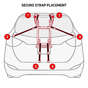 Allen Sports Premier 3-Bike Trunk Rack, Model S103 (Black and red)