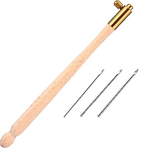 Tambour Hook with 3 Needles Tambour Embroidery Kit Tambour Crochet Hook Kits Sequin Beads Needle Set