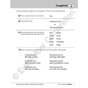 Evan-Moor Writing Poetry with Children, Grade 1-6 Activity Book - Supplemental Teaching Resource Workbook Inspires Poets (Writing Skills Essentials)