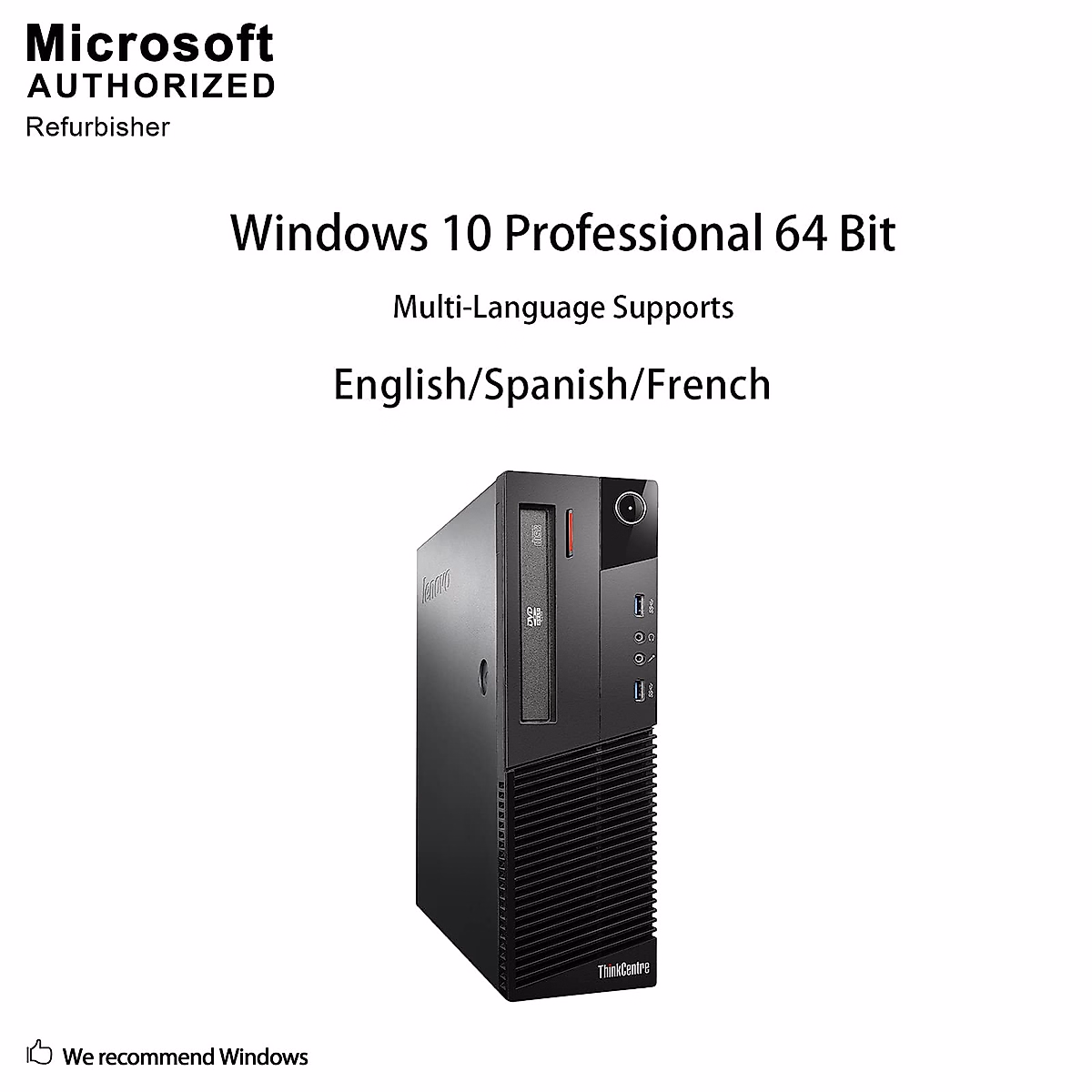 Lenovo ThinkCentre M93P Small Form Business High Performance Desktop Computer PC - Intel Core I5-4570 3.2Ghz - 8GB RAM - 500 GB HDD - DVD-RW - Windows 10 Professional (Renewed)