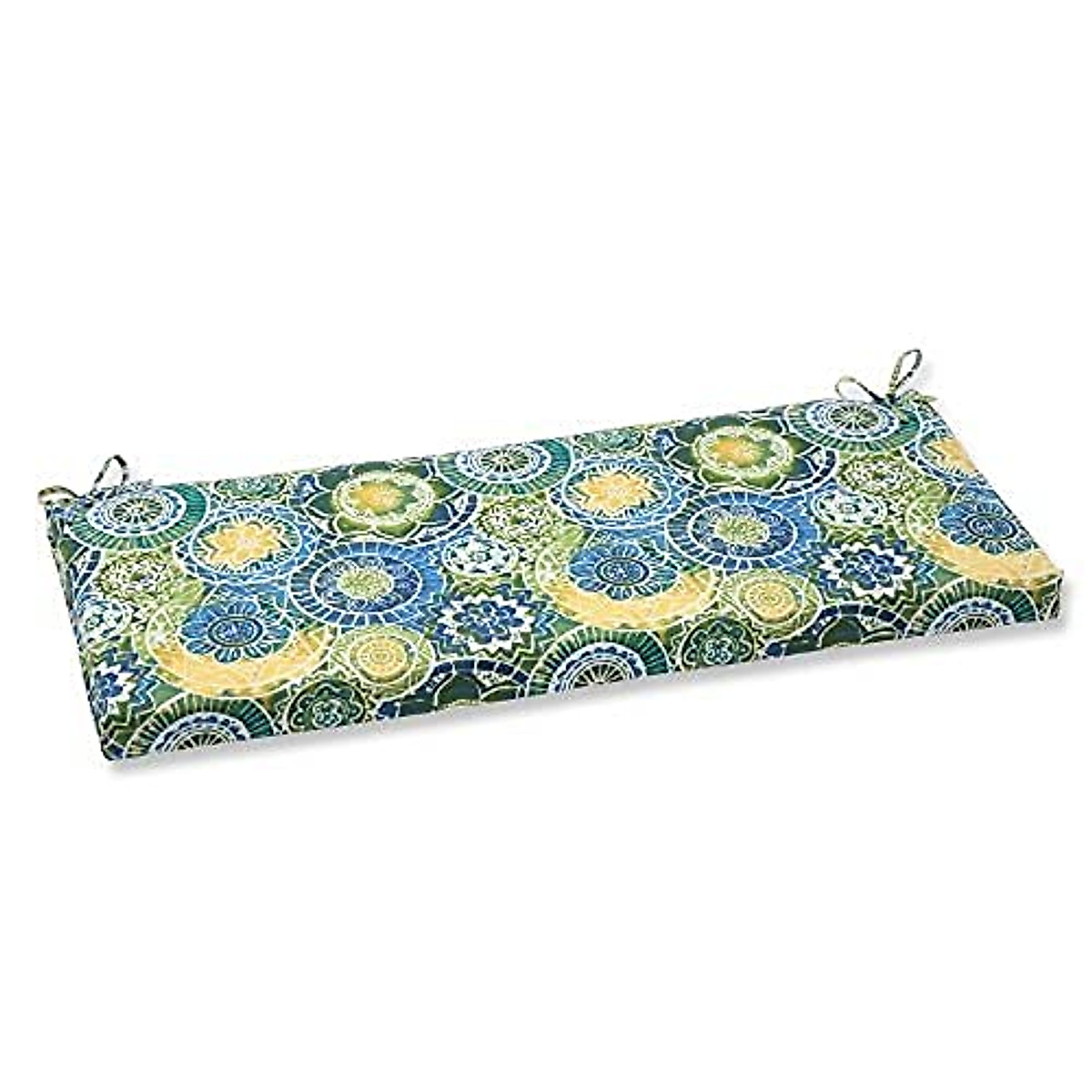 Pillow Perfect 535371 Outdoor/Indoor Omnia Lagoon Bench/Swing Cushion, 45" x 18" Blue