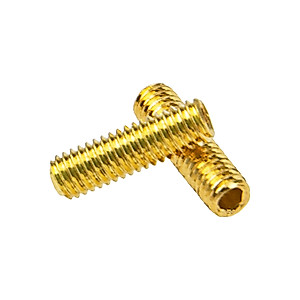 96Pcs Yootones M3 x 10mm Guitar Saddle Bridge Height Adjustment Hex Screws Compatible with Tremolo Systems Electric Bass Guitar Music Instrument Parts (Gold)