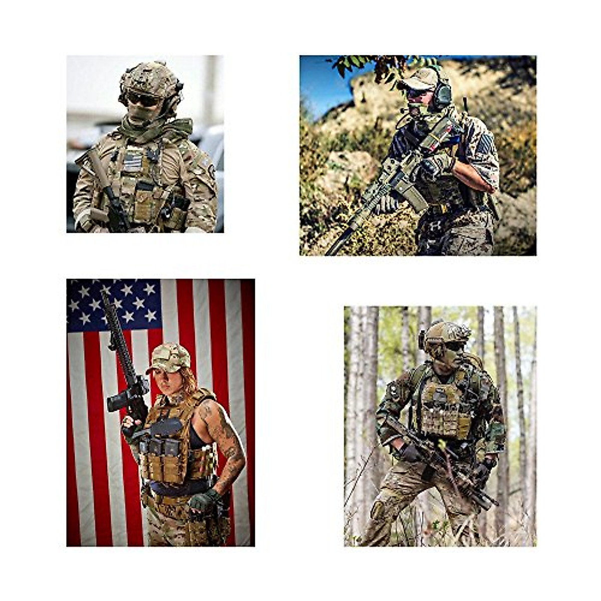 Tactical Patches of USA US American Flag, with Hook and Loop for Backpacks Caps Hats Jackets Pants, Military Army Uniform Emblems, Size 3x2 Inches
