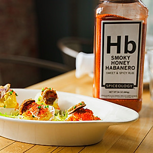 Spiceology – Smoky Honey Habanero – Sweet & Spicy BBQ Rub for Chicken, Ribs, Pork, Steak & Seafood – Smoked Paprika, Honey & Habanero Powder – Gluten-Free Meat Rub & Grill Seasoning – 24 oz