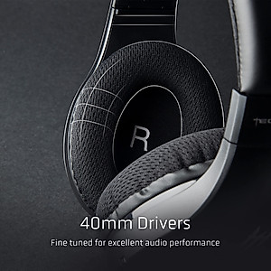 TECWARE Q2 Professional Gaming Headset with Crystal Clear Mic & Large Earpads, Gaming Headphones for Mobile Phone, PS4, PC and Tablet. (Black)