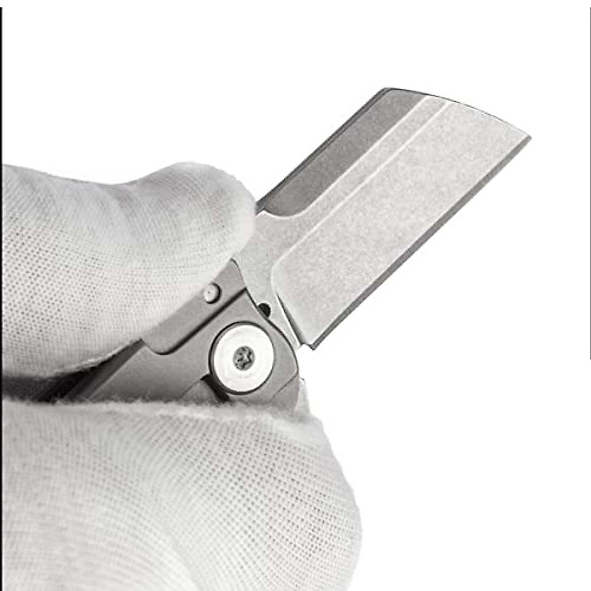 NHDT sw701 Mini Titanium Handle Steel Blade Folding Pocket Flipper Knife，Ultra Small EDC Tiny 2.18 Inchs hang on a keychain, frame lock knife Camping Tool Outdoor Activities