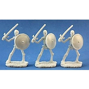 REAPER RM77017 77017: Skeletal Swordsmen (3) Dark Heaven Legends Bones Miniatures, One Size