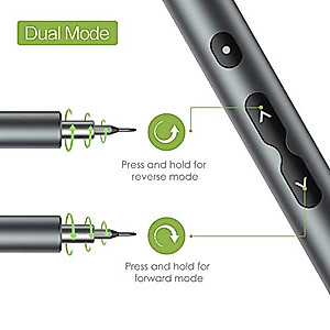 KeeKit Precision Electric Screwdriver, 28 in 1 Portable Power Screwdriver with 24 Bits, Rechargeable Repair Tool Kits with USB Charging, 3 LED Light for Phones, Camera, Laptop