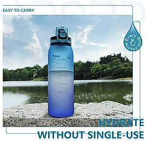 Opard 30oz Sports Water Bottle with Leak Proof Flip Top Lid BPA Free Tritan Reusable Plastic for Gym and Outdoor