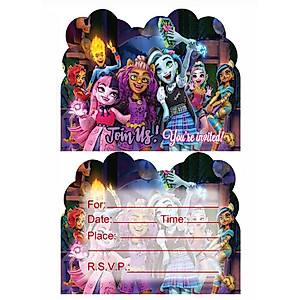 NINIMBLE 20pcs monster high Birthday Party Invitations,monster high Invitations Birthday Party Supplies Decoration (1)