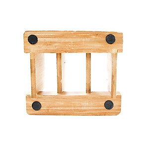 ZEESOON Turtle Rack Cutting Board Organizer 3 Slots Kitchen Pantry Wooden Rack Cabinet Organizer for Cutting Board, Dish, Bakeware, Plate, Pot Lid, Cook Books, Book Stand Holder