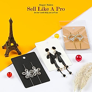 KLEANSE 3.5 x 2.3 inches Earring Cards for Selling - 150 Pack of Earring Display Cards with Self 150 Sealing Bags - Earring Packaging Supplies for Small Business - Necklace Cards, Jewelry Cards (Multi Color)