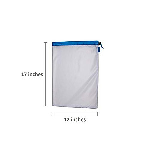 Premium Reusable Mesh Produce Bags With Drawstring - Mesh Produce Bags With Tare Weight - Set of 9 Reusable Grocery Bags - Washable Produce Bags for Fruit and Veg - BPA Free Mesh Bags for Vegetables